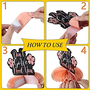 7 Pcs Going Away Party Decorations We Will Miss You Honeycomb Decoration 3D Farewell Table Centerpieces for Party Sign for Goodbye Bye Retirement Adventure Graduation Party Table Decor Supplies