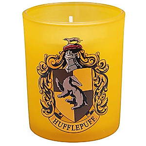 Harry Potter Hogwarts Houses Glass Votive Candles, Set of 4 - Gryffindor, Slytherin, Ravenclaw, Hufflepuff - Unscented, 3 oz - Officially Licensed - Gift for Teens and Adults