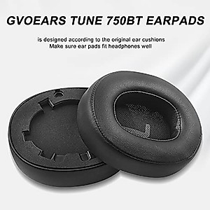 Replacement Ear Cushions for JBL Tune 750BT Headphone Tune 700BT / 710BT / 700BTNC / 750BT / 760BTNC Ear Pads Headset Earpads with Protein Leather Noise Cancelling Memory Foam