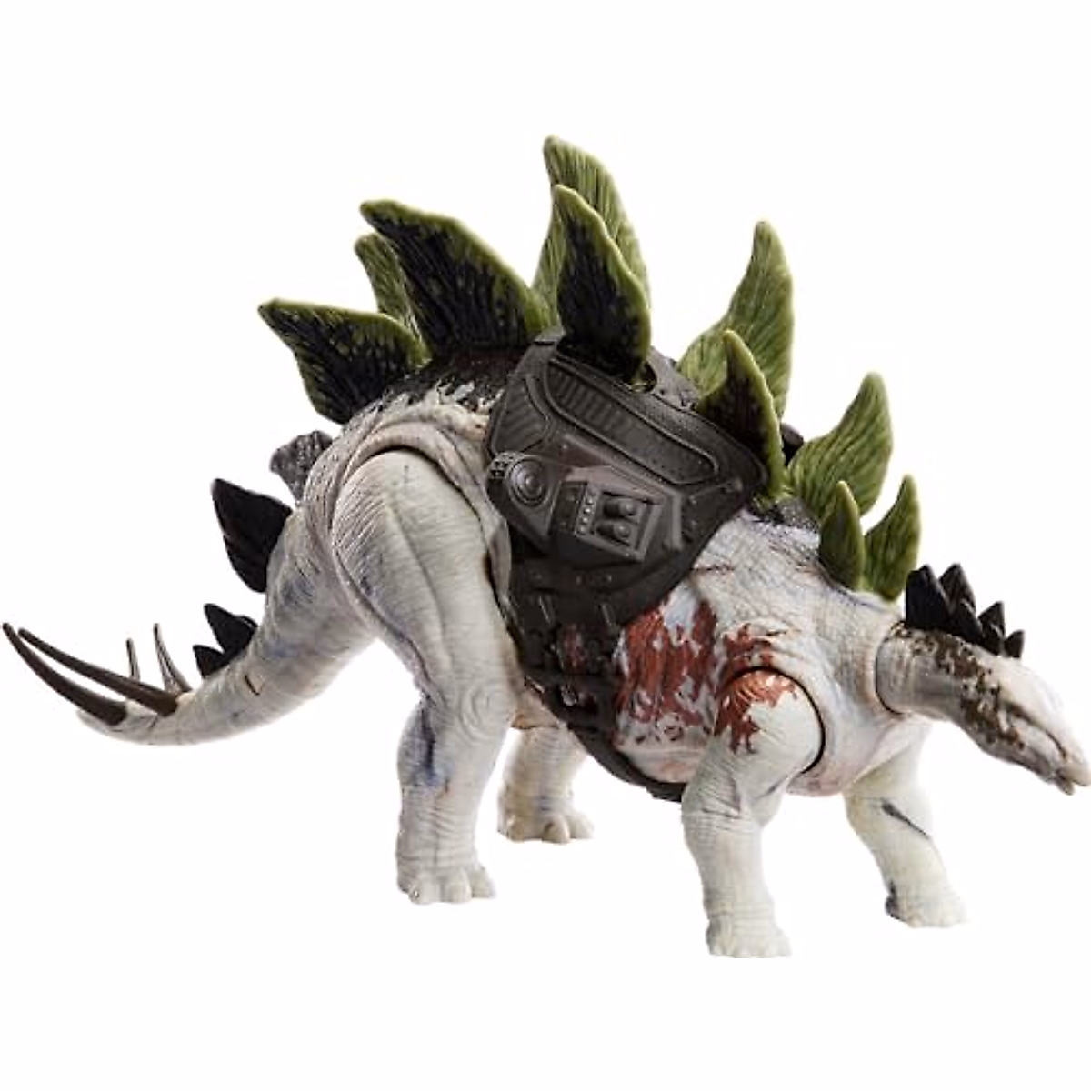 Mattel Jurassic World Dominion Gigantic Trackers Stegosaurus Action Figure Toy with Attack Motion & Tracking Gear, Plus Downloadable App & AR
