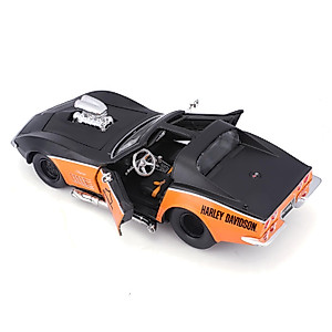 Maisto Harley-Davidson 1970 Chevy Corvette Diecast Vehicle (1:25 Scale)