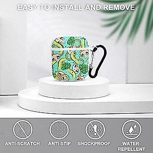 Parsley and Broccoli Airpods Case Wireless Shockproof Protective Bluetooth Headset Cover with a Key Chain Compatible with AirPod 1&2