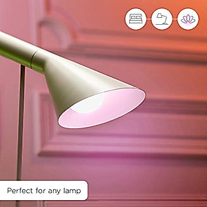 WiZ IZ20126084 60 Watt EQ A19 Smart WiFi Connected LED Light Bulbs/Compatible with Alexa and Google Home, no Hub Required, 4 Count (Pack of 1), RGB+ Color Changing/Tunable/Dimmable, 4 Piece