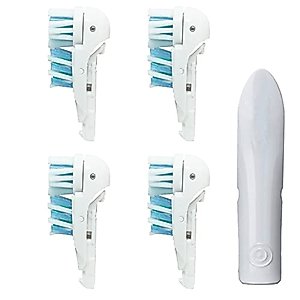 Sensitive Replacement Toothbrush Heads Compatible with Oral-B Cross Action Power 3733 4732,Rotating Powerhead and Crisscross Bristles (White)
