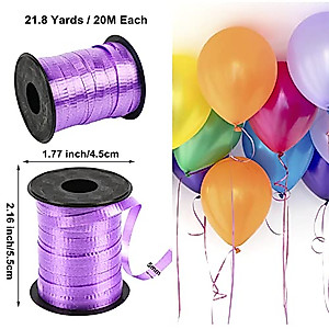 WELTOKE Curling Ribbon 12 Pack 792 Ft 0.2" Sparkly Balloon Gift Wrapping Ribbon for Wrapping, Crafting, Wedding, Party, Festival, Florist Flower