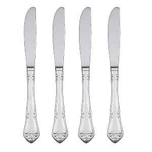 Oneida True Rose Everyday Flatware Dinner Knives, Set of 4