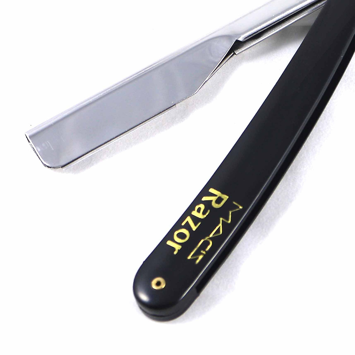 Macs Professional Black Plastic Handle Barber Double Edge Half Blade Barber Safety Razor with Hi-Chromium Derby 100 Count Double Edge Half Blades Made of Stainless Steel Easy To Replace-092B1