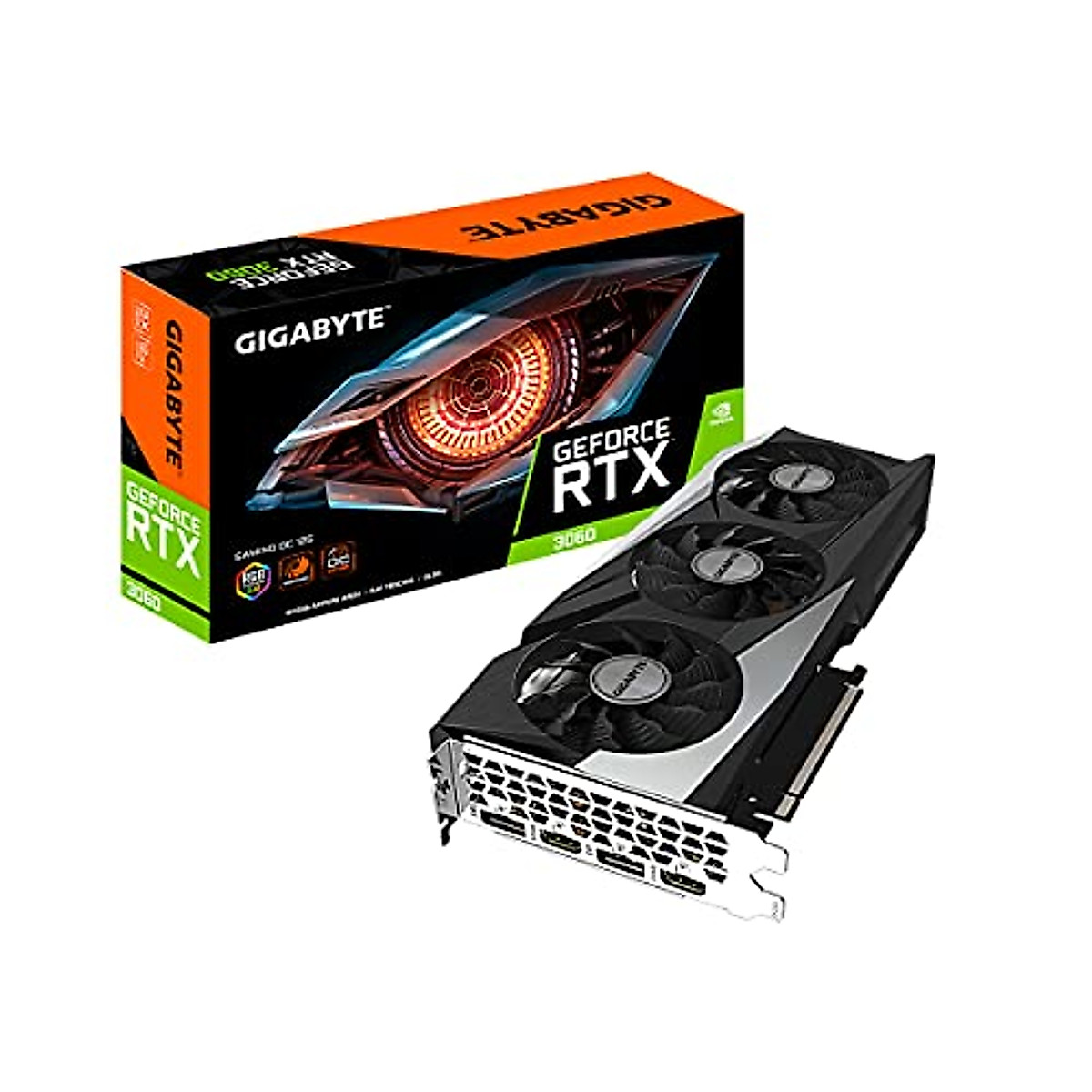 GIGABYTE GeForce RTX 3060 Gaming OC 12G (REV2.0) Graphics Card, 3X WINDFORCE Fans, 12GB 192-bit GDDR6, GV-N3060GAMING OC-12GD Video Card