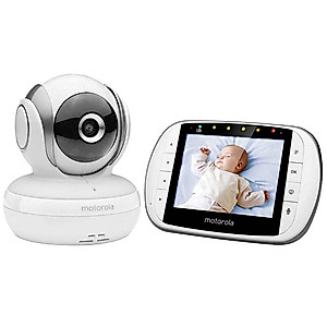 Motorola MBP33XL 3.5" Video Baby Monitor with Digital Zoom, Two-Way Audio and Room Temperature Display, 2 Piece Set (Pack of 1)