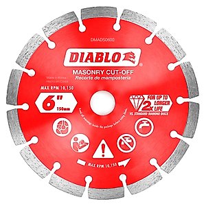 Diablo by Freud DMADS0600 6 in. Diamond Segmented Cut-Off Discs for Masonry