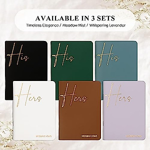 Taja Vow Books His and Hers, Wedding Vow Books with Gold Foil Lettering, Perfect Wedding Ceremony Essential for Wedding Stuff - Timeless Elegance