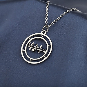 TIIMG Sitael Angel Sigil Pendant Jewelry Sitael Angel Seal Talisman Against Adversities Gift (SITAEL necklace)