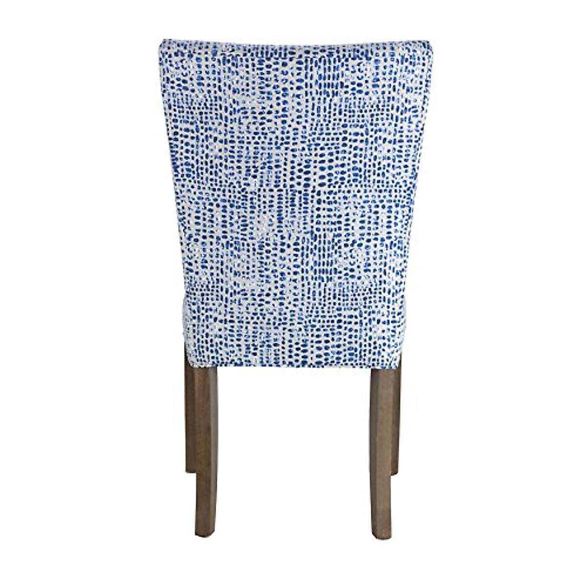 Sole Designs Julia Collection Contemporary Dining Room Chairs, Sediment Print Fabric Upholstered Parsons Seat with Button Tufted Backrest, Set of 2, Set of 2, Blue