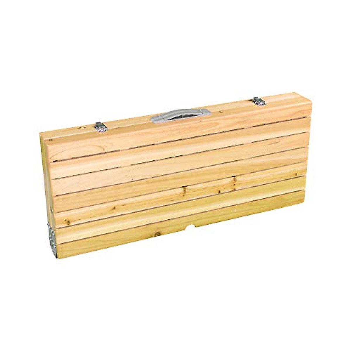 Leisure Season PFT12 Portable Folding Picnic Table - Brown - 1 Piece - Outdoor Furniture Set for Patio Garden, Backyard and Front Porch - Heavy-Duty Wooden Foldable Camping Dining Tables with Bench