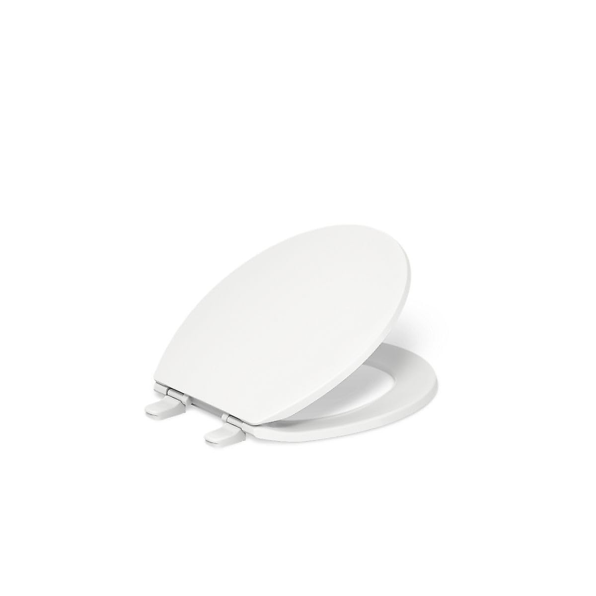 Kohler K-4775-0 Brevia Round Toilet Seat with Grip-Tight Bumpers, Quick-Attach Hardware, White ,1 Count(Pack of 1)