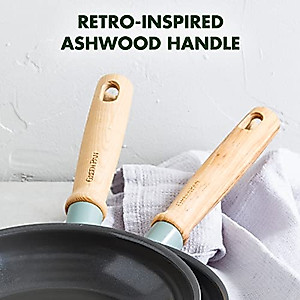 GreenPan MayFlower 100% ToxinFree Healthy Ceramic Nonstick Metal Utensil/Induction/OvenSafe Frypan Set - 3 Pieces - Blue