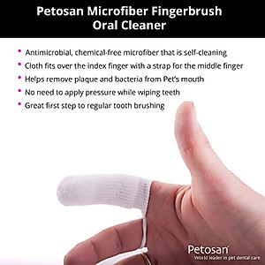 Petosan Microfiber Fingerbrush Oral Cleaner, 10-Pack