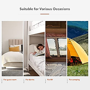 Sweetnight 3 Inch Mattress Topper Queen Size with Waterproof Mattress Protector, Memory Foam Topper Infused Gel & Bamboo Charcoal, Cooling & Ventilation, Plus 4 Bed Sheet Holder Straps, Medium Plush