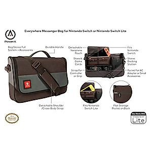 PowerA Everywhere Messenger Bag for Nintendo Switch or Nintendo Switch Lite, Gaming Case, Carrying Case for Accessories, Console Case - Nintendo Switch