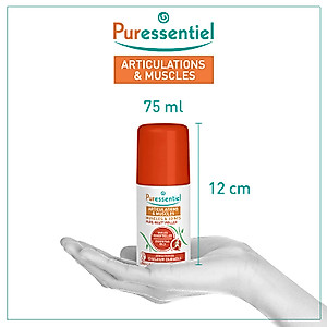 Puressentiel Muscles and Joints Pure Heat Roller - Essential Oil Roll-On for Soothing Joints and Muscles - Warm Sensation Eases Stiffness - 2.5 oz