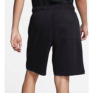 Nike Men's Sportswear Club Short Jersey, Black/White, Small