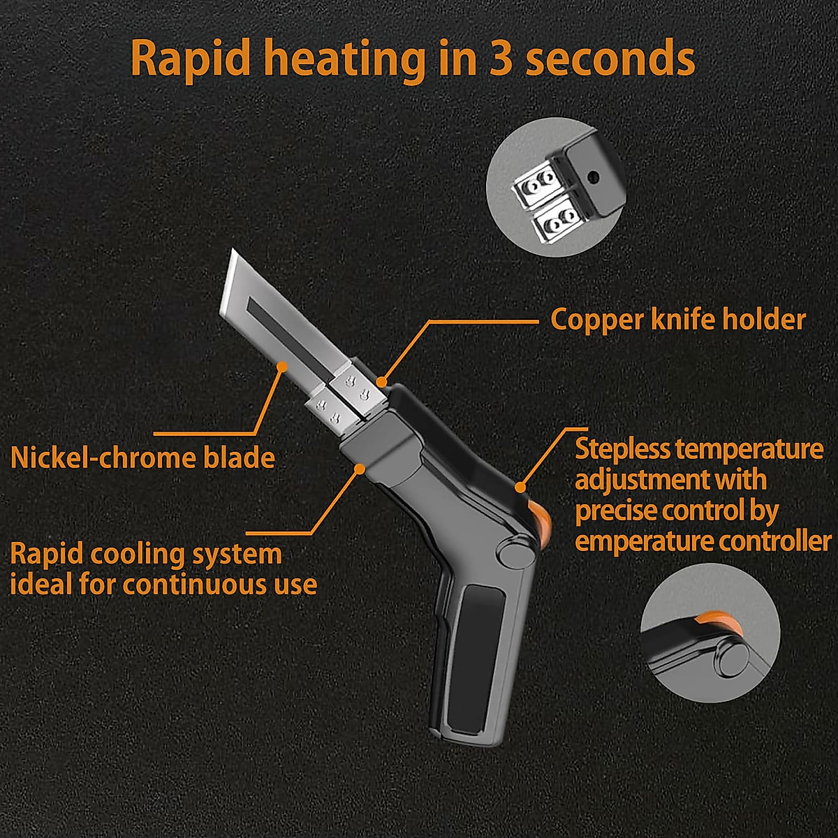 YUHSYWL Foam Cutter Electric Hot Knife, Foam Cutting Tool Kit,300W Styrofoam Cutting Tool Kit for Cutting Foam Board Insulation, EPP, EPS, XPS, EVA, EPE, PU, KT Board, Sponge, Nylon (4-in-1 Kit)