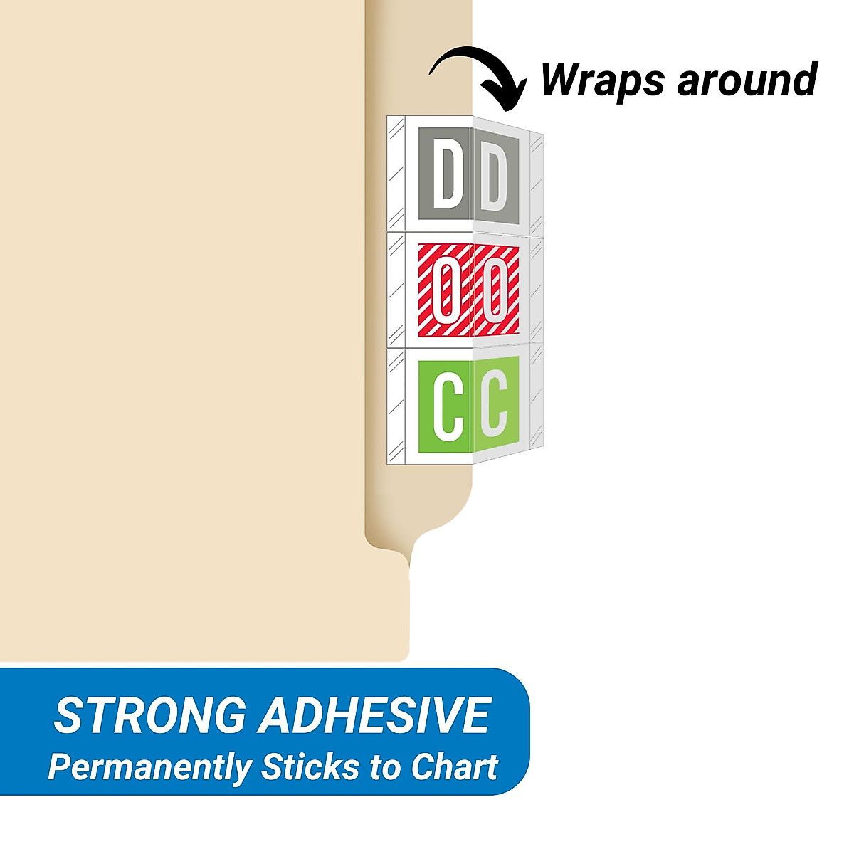 Doctor Stuff - File Folder Labels, Alphabet Letter M, Tabbies 12000 - Cram Series Compatible Alpha Stickers, Yellow, 1" x 1-1/2", 500/Roll