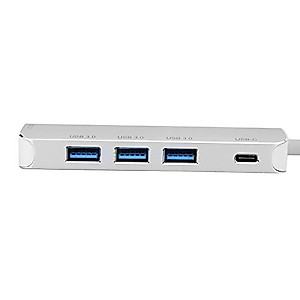 USBC Hub, Smart 4Port USB3.0 with PD Changer Converter USB Splitter Computer Accessories Supports OTG and PD 3.0 Fast Charging