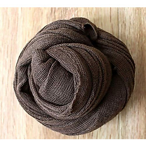 Fashion Cute Baby Photography Props Blanket Photo Shoot Outfits Newborn Luxurious Wrap Swaddle for Boys Girls Monthly Photography Shoot (Brown)