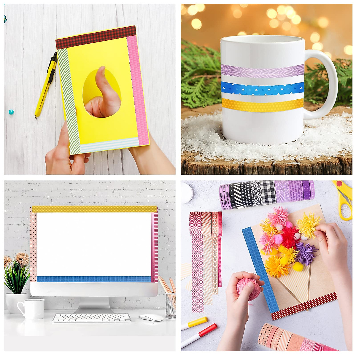 50 Rolls Washi Tape Set, Decorative Adhesive Tape for Scrapbook, Arts & Crafts, Journals, and Planners, Each Rolls 5yd Total 250yd (Pink)