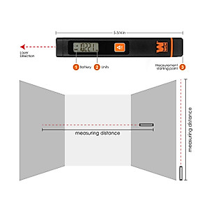 WEN 10110 Multi-Unit Pocket Laser Distance Measure