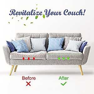 RunNico Curve Furniture Seat-High-Density Foam Cushion Couch Cushion Support-20 x 20" Sag Repair Replacement for Sofa Couch Loveseat Chair (1, Yellow)