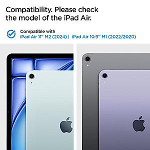 Spigen Ultra Hybrid Pro Designed for iPad Air 11 Inch Case (2024), 10.9 Inch 5th/4th Generation Case (2022/2020) with Transparent Back and Pencil Holder - Black