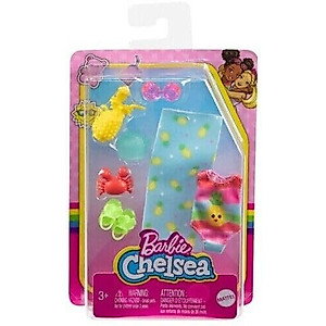 Barbie Chelsea Beach and Tea Party Accessory Fashion Pack Bundle (Pack of 2)