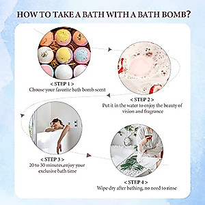 Beautifier Life Moisturizer Bath Bombs Gift Set(Set of 24)Natural Refreshing Bubble Bath Kit with Relaxing Scents Made from Essential Oils for Bubble and Spa Bath, Valentines Day Gifts