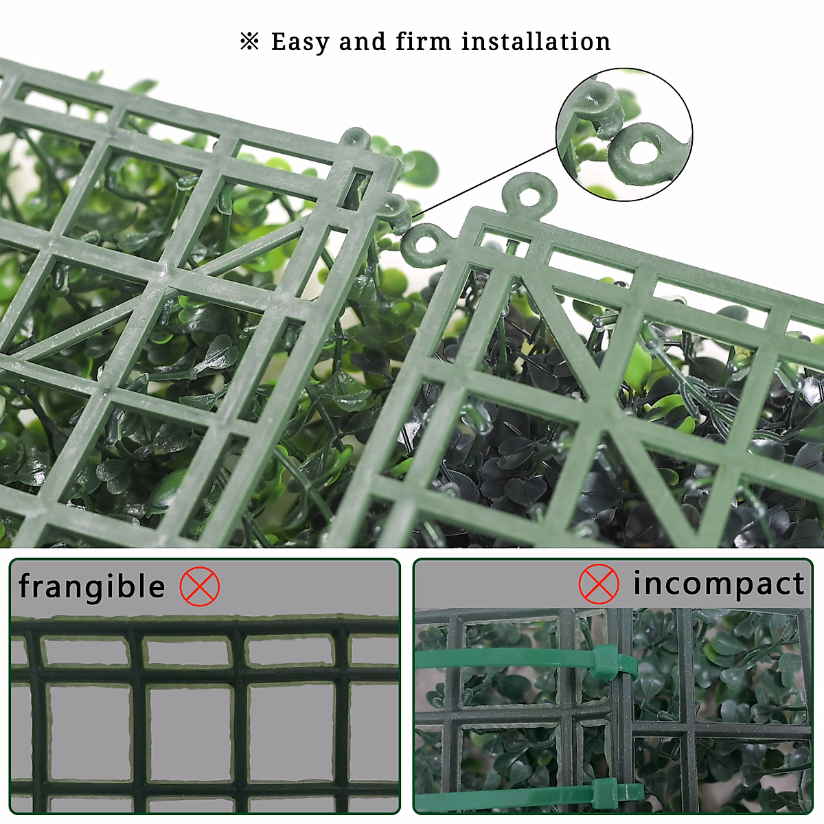 Bybeton Artificial Ivy Privacy Fence Screen,60"x120" (50 sqft) UV-Anti Faux Boxwood Leaves Grass Wall Panels for Patio Balcony Privacy, Garden, Backyard Greenery Wall Backdrop and Fence Decor