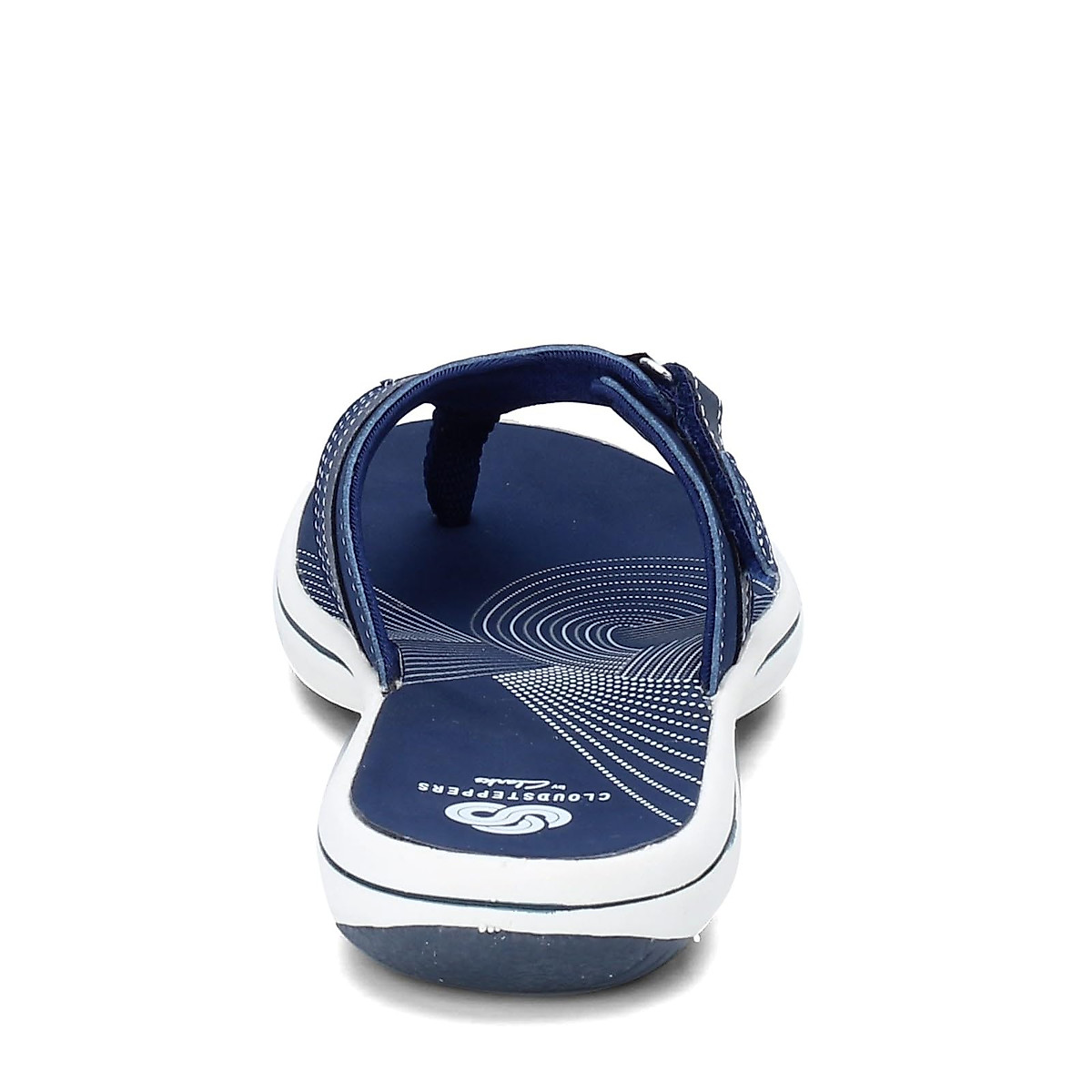 Clarks Women's Breeze Sea Flip-Flop, Navy Synthetic, 11