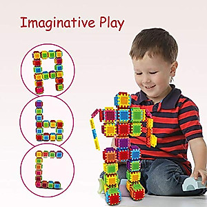 Dimple 360-Piece Set Large Stacking Blocks and Interconnecting Building Set, Makes 60 Blocks, for Boys & Girls, Educational Fun, Great Toy for Child Development for Kids and Toddlers