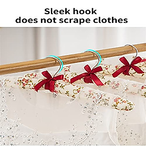WODMB 20pc Wardrobe Clothes Hanger Satin Cloth Sponge Dresses Hangers Coat Rack Sweaters Clothes Indoor Balcony