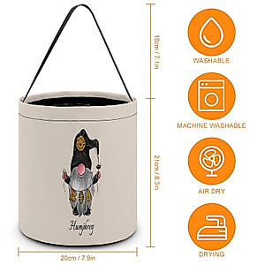 Personalized Halloween Tote Bags w/Name or Text 7.9 * 8.3 inch Customized Pumpkin Witch Totes Bag for Trick Treat Goodie gift Custom Party Favors Canvas Goodie Bag Reusable Grocery Gifts (style2)