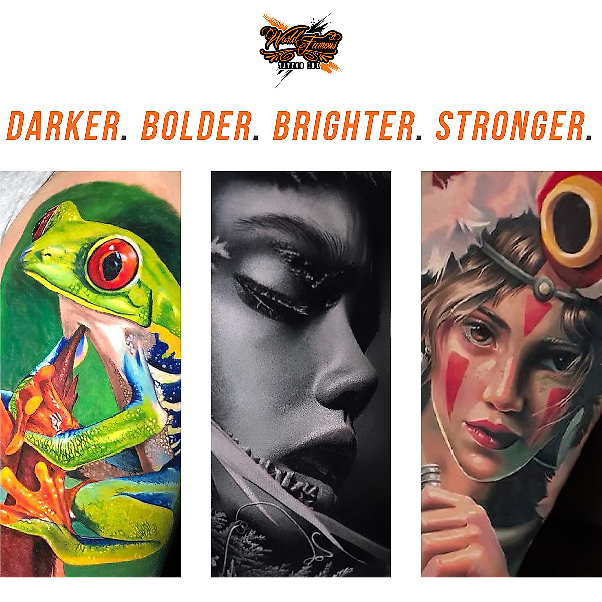 World Famous Tattoo Ink, Blackout Black Tattoo Ink - Professional Tattoo Ink with High Pigment Content - Skin-Safe Ink in Bold Shades - Vegan & Non-Toxic (8 oz)