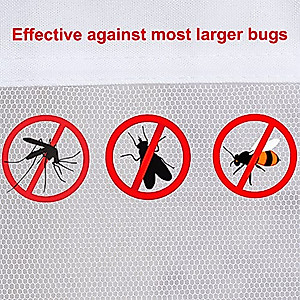 IJIALIFE Mosquito Net with Zipper for 10' x 10' Patio Gazebo Canopy and Tent, Zippered Mesh Sidewalls Screen Walls for Outdoor Camping and Garden(White)