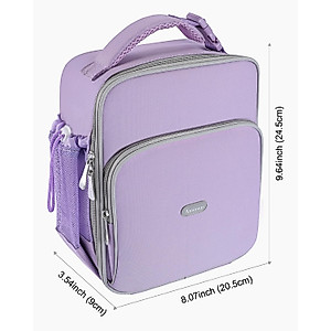 Amersun Kids Lunch Box with 8MM Insulated sponge & Water Bottle Holder, Keep Food Warm Cold School Lunch Bag for Kids Teen Girls Boys,Lunch Tote Bag for Children,LB018-LP