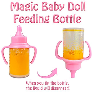 BNUZEIYI Baby Doll Accessories -Baby Doll Feeding and Caring Set with Diaper Bag Bottles for Girls Toys Gift, Stuff Doll Clothes fit 14-16 Inch Doll and 18 Inch Doll