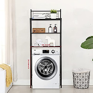 MallBoo 3 -Tier Over-The-Toilet Bathroom Spacesaver and 3 -Tier Standing Bathroom Shelves(Black)