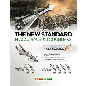 TRUGLO Apex Archery Archery 3-Blade Archery Crossbow Arrow Broadheads, Multi, 32-inch US