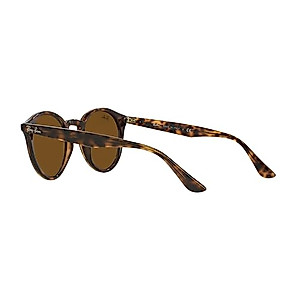 Ray-Ban RB2180 Round Sunglasses, Light Havana/Dark Brown, 49 mm
