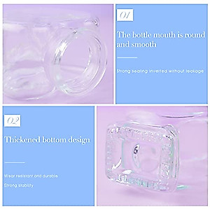 Clear Glass Bottle With Cork Stopper, 50ML Heart Shapes Bud Vases Jars, 3.15 X 2.5 X 1.6inch Mini Message Wish Bottle 1 Piece (Love Bottle)