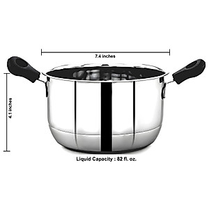 EasyShopForEveryone Stainless Steel Double Boiler for Stove Top, Molde Para Flan, Includes Inner Pan - Dishwasher Safe Flanera