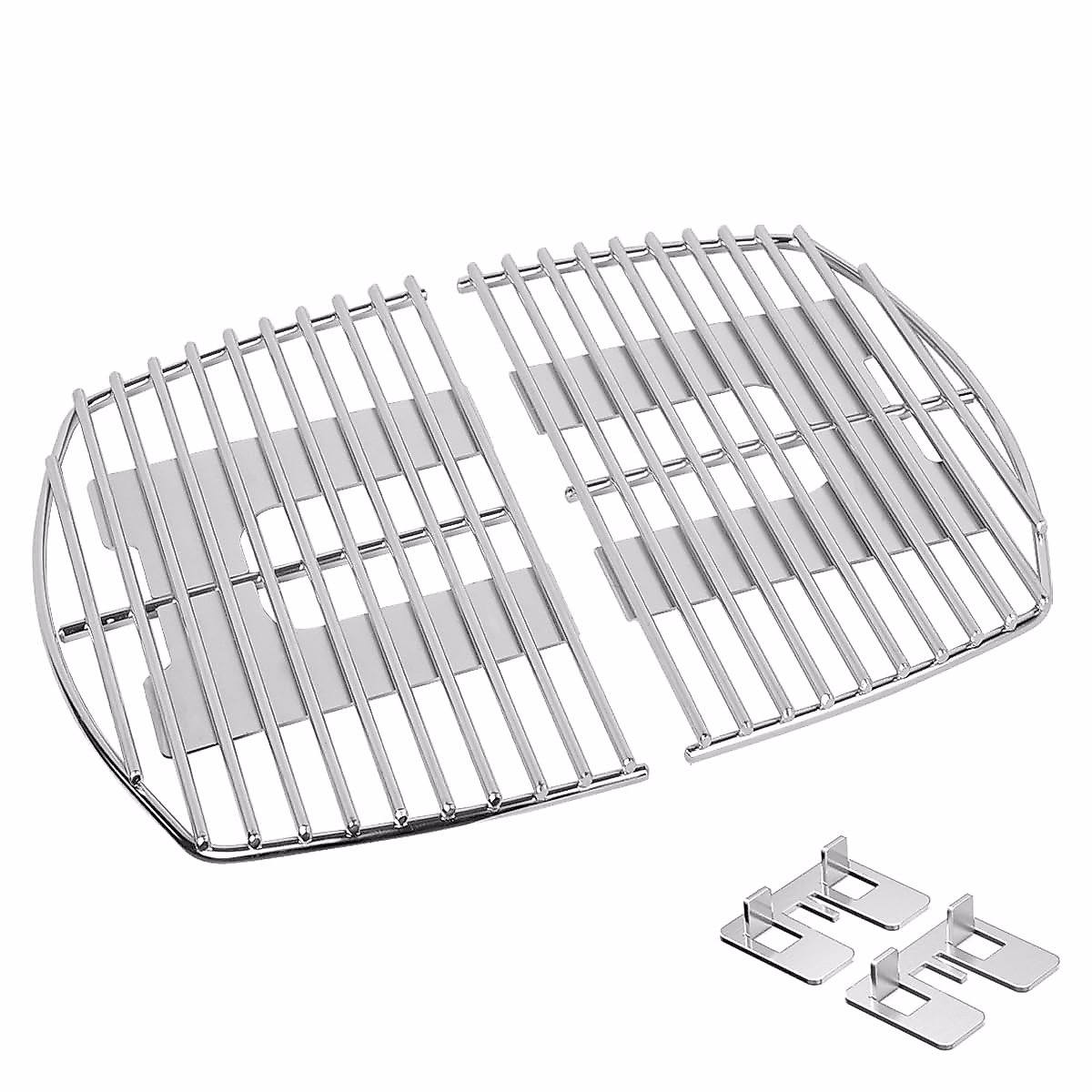 Stanbroil Stainless Steel Grill Cooking Grates for Weber Q1000 Series, Q1200, Q1400 Gas Grill, Replacement for Weber 7644 - Set of 2